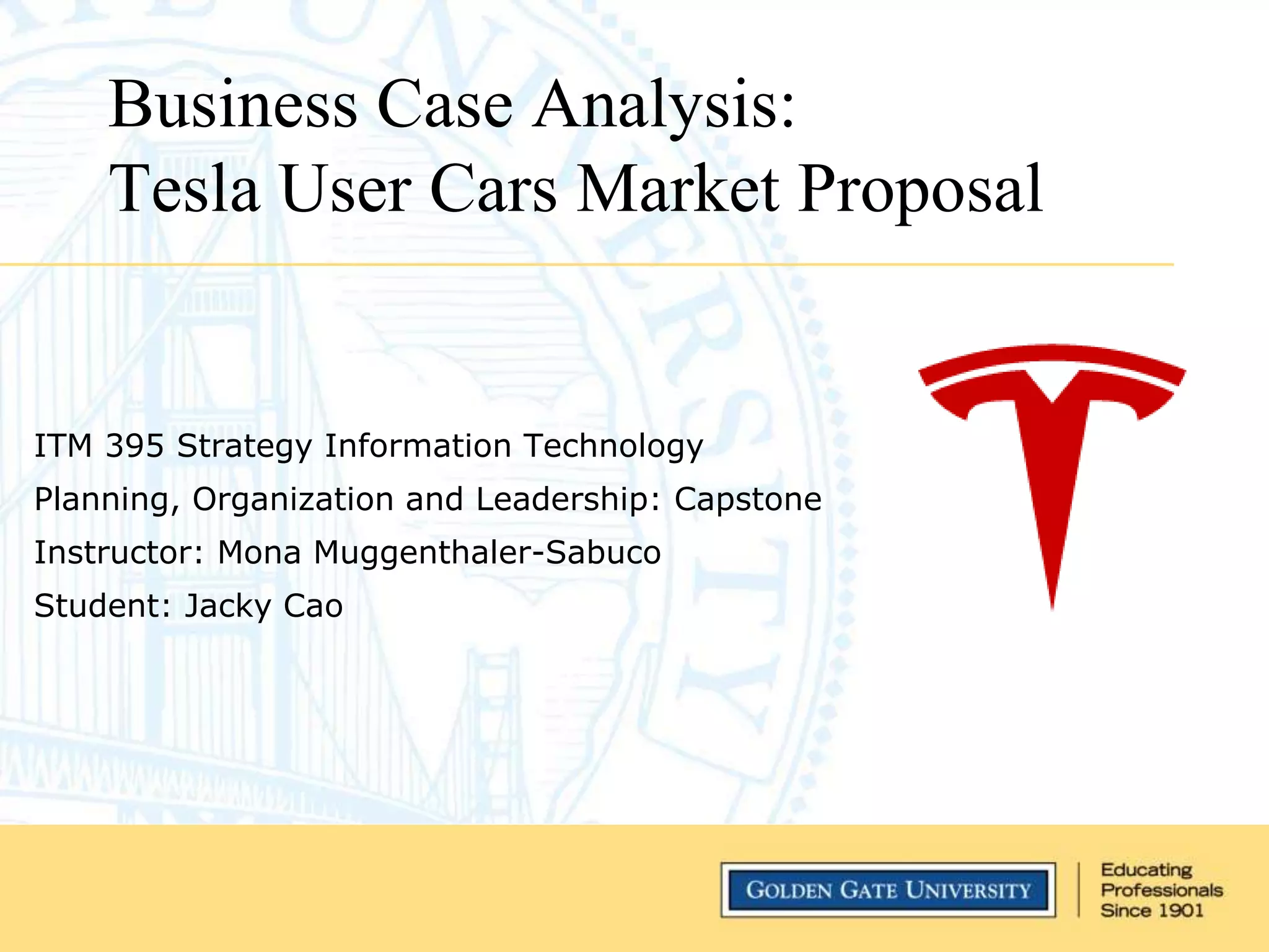 Tesla business case analysis | PPTX