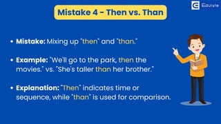 Common Mistakes in English Grammar | PPT