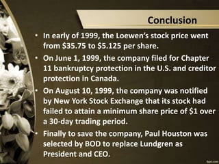 Business case study of loewen group inc. | PPTX