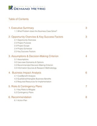 Business Case Template | DOC