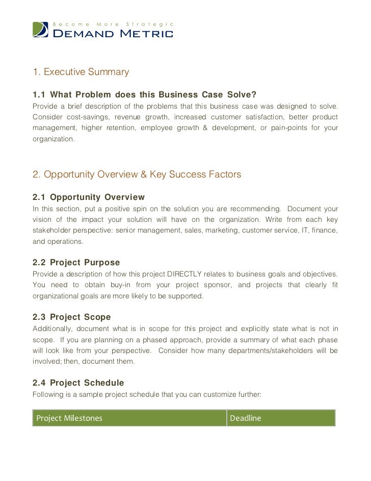 Business Case Template