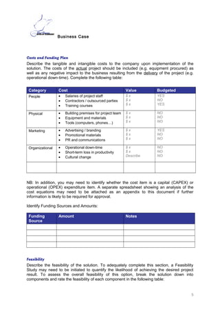 Business case template | DOC