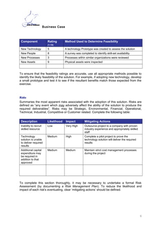 Business case template | DOC