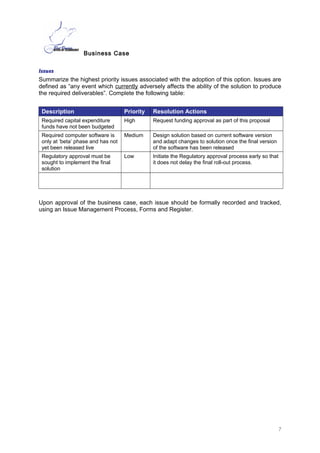 Business case template | DOC