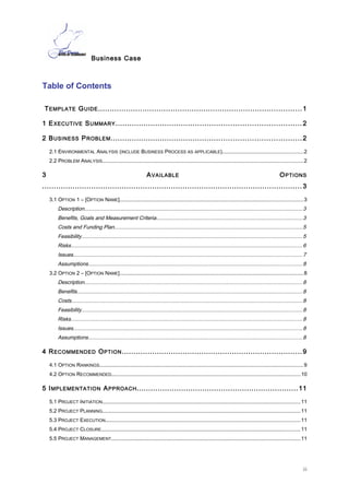 Business case template | DOC