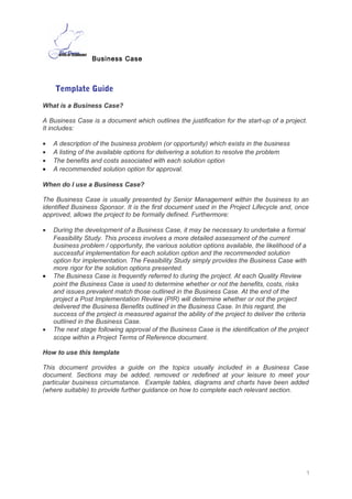 Business case template | DOC