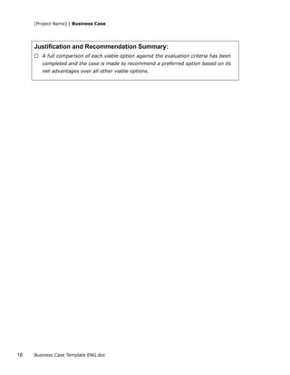 Business case template for project | RTF | Desktop Publishing ...