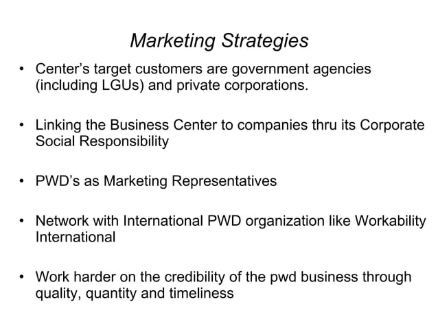 Case presentation - Recognizing PWD Productivity (TWH) | PPT | Business ...