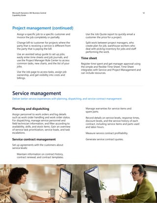 Microsoft Dynamics 365 Business Central Capability Guide | PDF