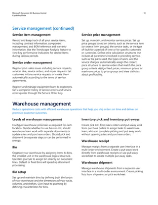 Microsoft Dynamics 365 Business Central Capability Guide | PDF