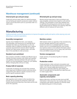 Microsoft Dynamics 365 Business Central Capability Guide | PDF