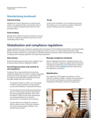 Microsoft Dynamics 365 Business Central Capability Guide | PDF
