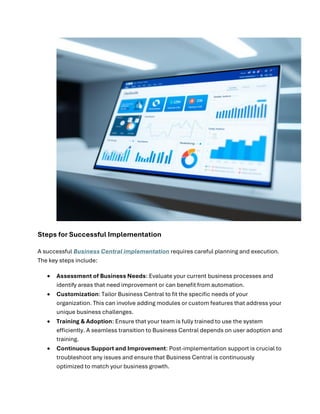 Elevate Your Business with Business Central Implementation | PDF