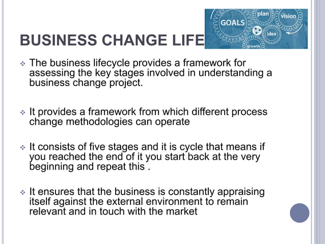 Business change lifecycle and Business Process Reengineering | PPTX
