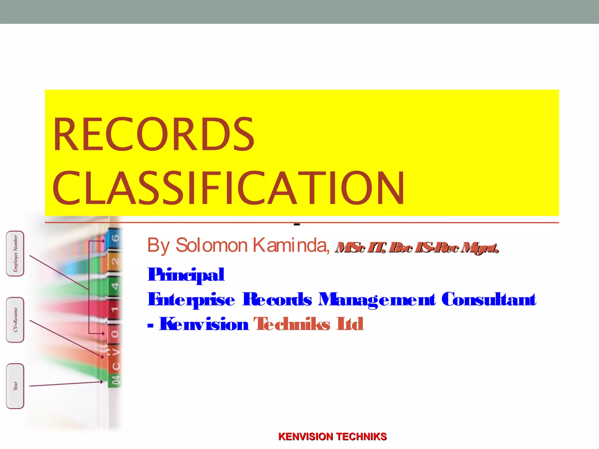 Business classification scheme (Taxonomy) | PPT