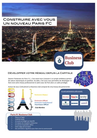Projet Sponsoring Paris Football Club | PDF