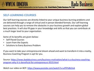 BCP - Business Coaching Program and its Benefits | PDF | Business ...