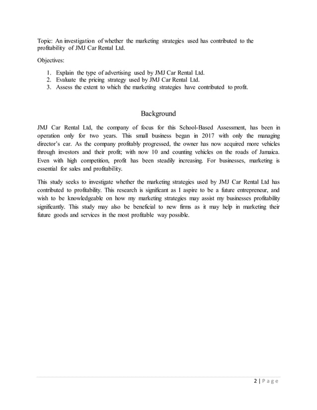 CSEC Business Cognate SBA (Principles of Business & Accounts) SAMPLE ...