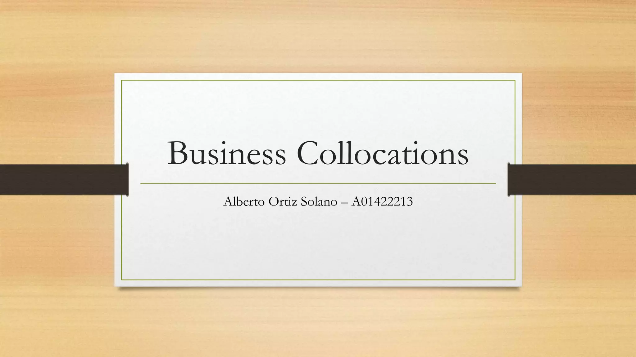 Business collocations | PPT