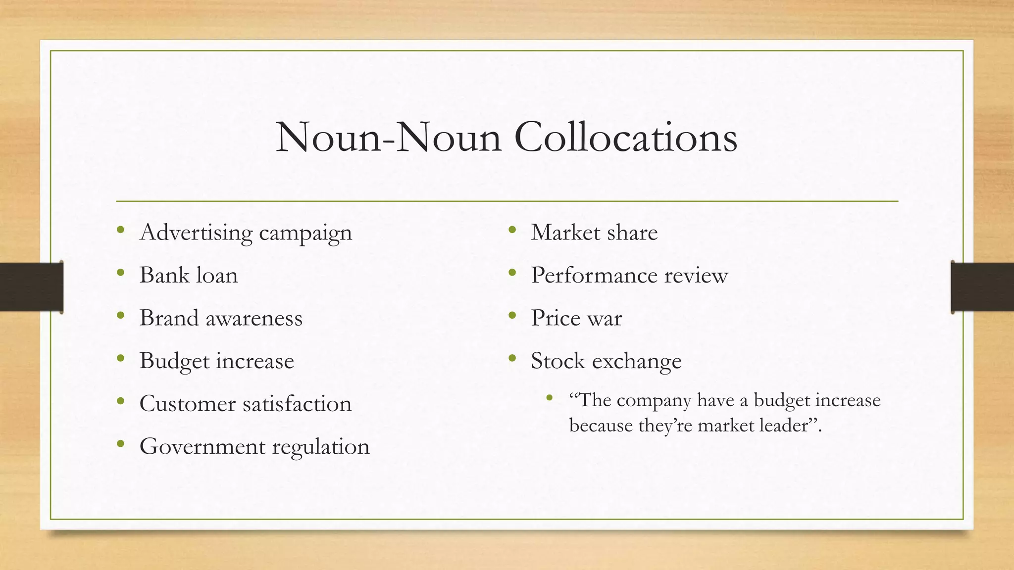 Business collocations | PPT