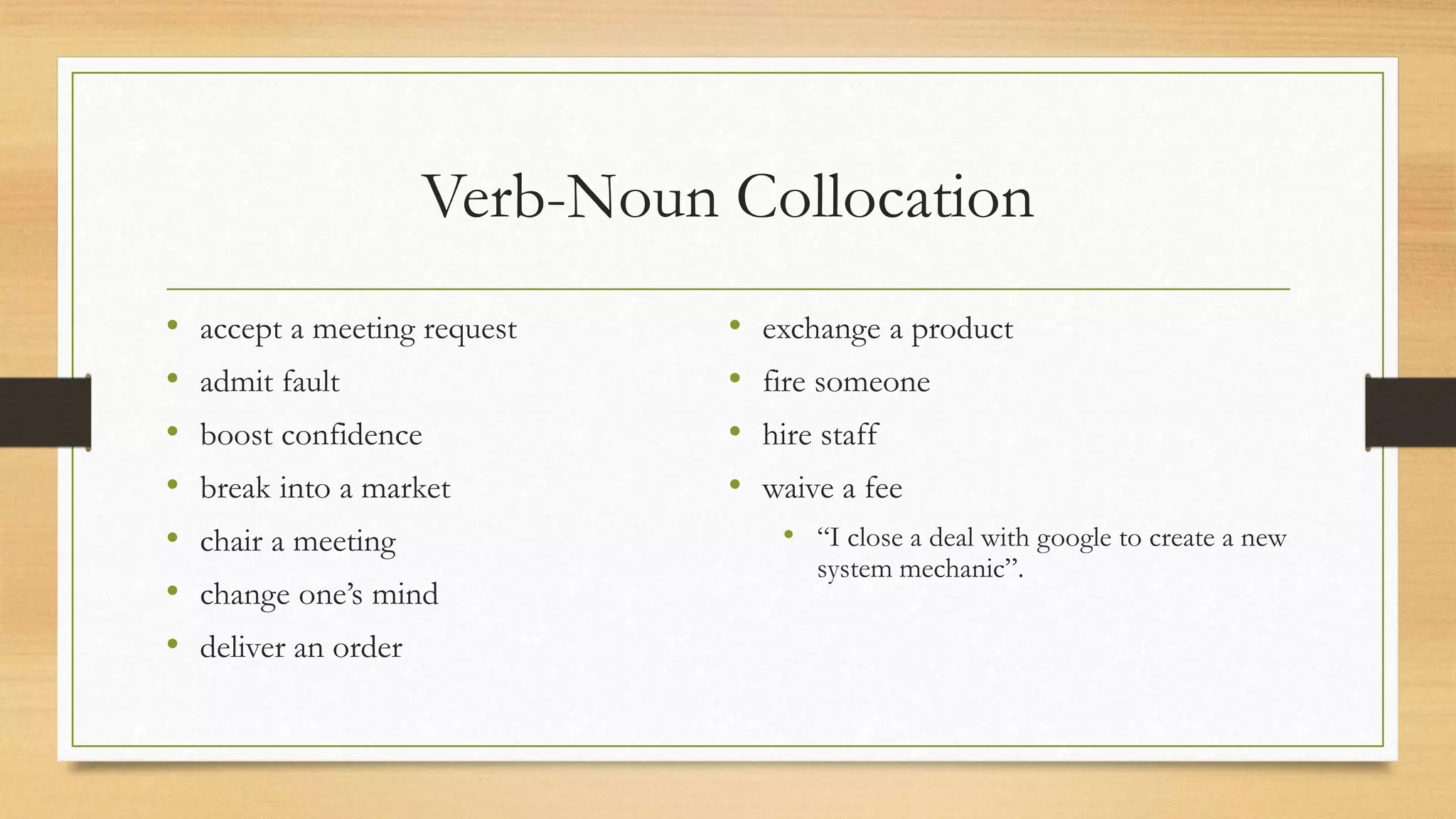 Business collocations | PPT