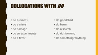 Business collocations | PPTX