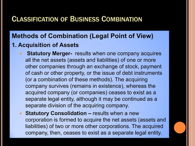 Business combinations | PPTX | Mergers and Acquisitions | Business ...