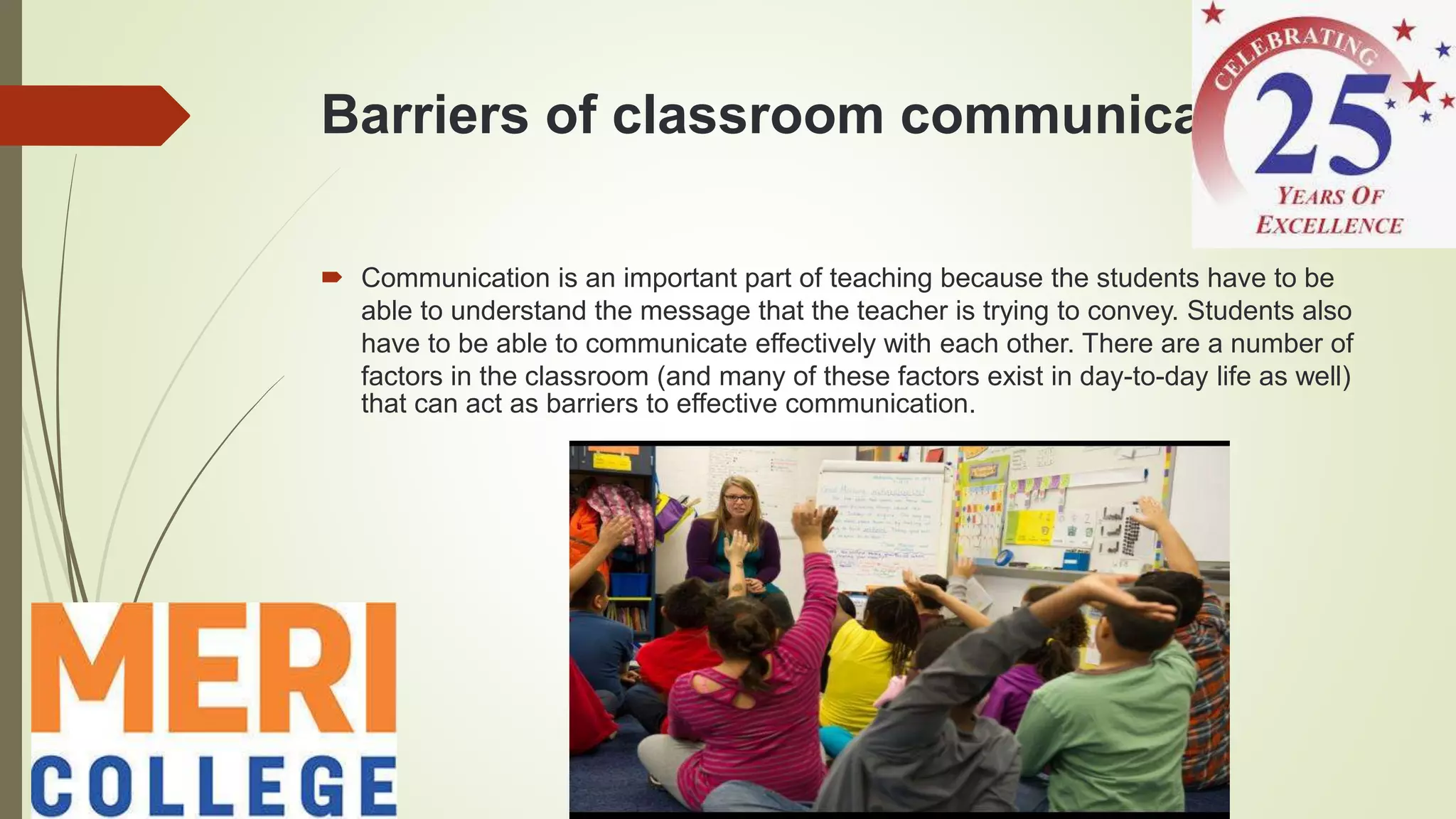 Barriers of Communication in Classroom | PPTX