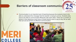 Barriers of Communication in Classroom | PPTX