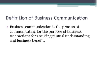 Business communication (Business Communication Foundations) | PPTX