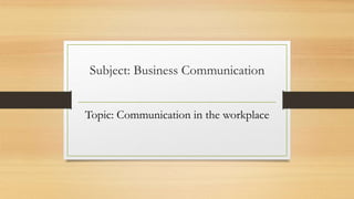 Business communication | PPTX