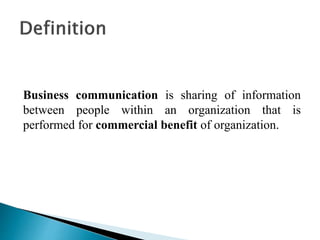 Business communication | PPTX