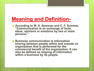 Business communication | PPTX