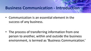 Business communication | PPTX