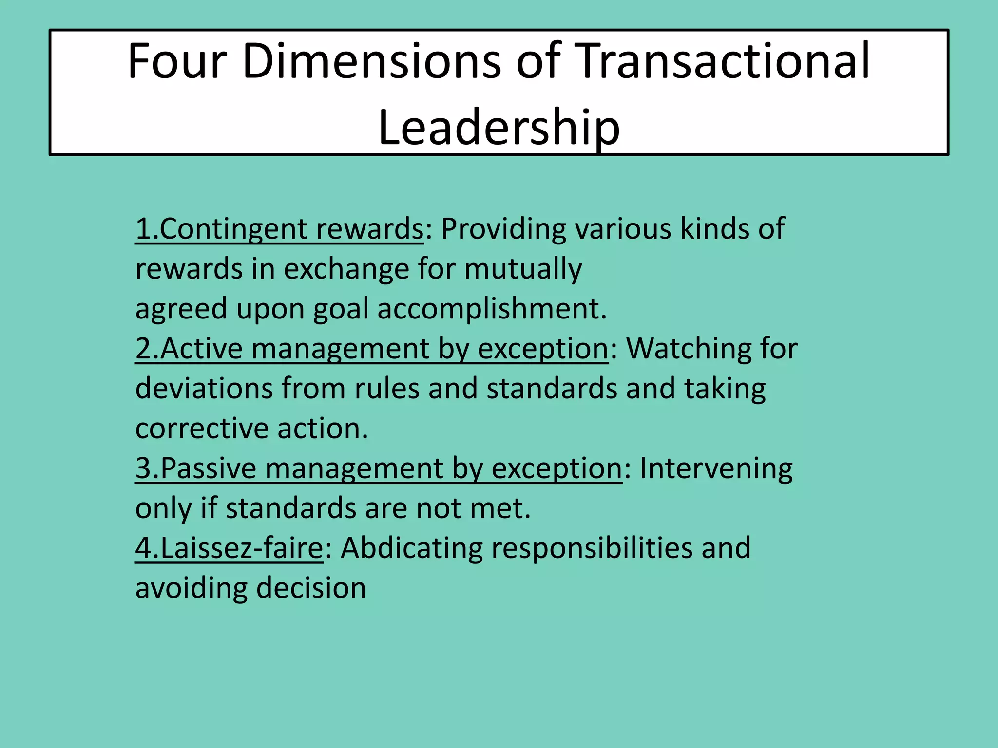 Transactional Leadership | PPTX