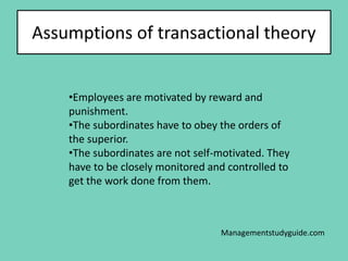 Transactional Leadership | PPTX