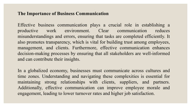 Business Communication for BCom Students | PPTX