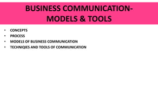 BUSINESS COMMUNICATION- MODELS & TOOLS.pdf