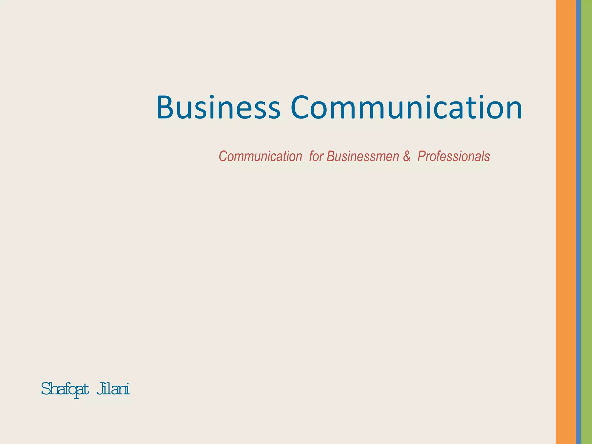 Business communication 1 introduction | PPT