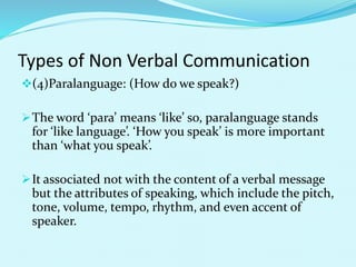 Managerial communication (non verbal communication) | PPT
