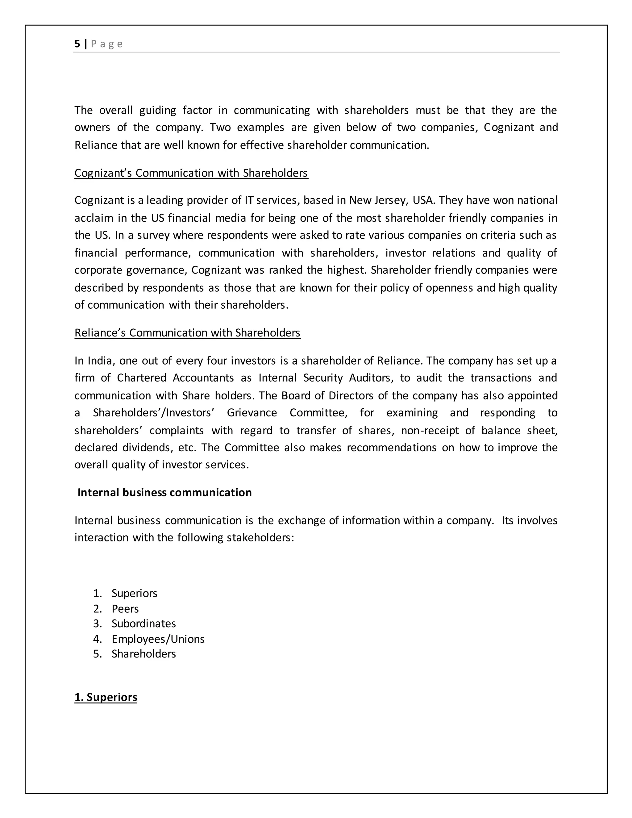 Business communication assignment | DOCX