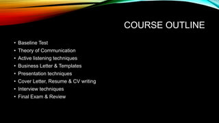 Business communication (course outline) | PPT