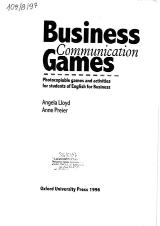 Business Communication Games | PDF