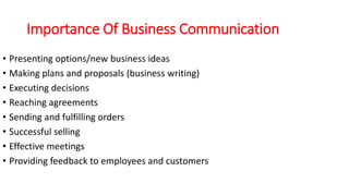 BUSINESS COMMUNICATION IMPORTANCE & TYPES.pptx