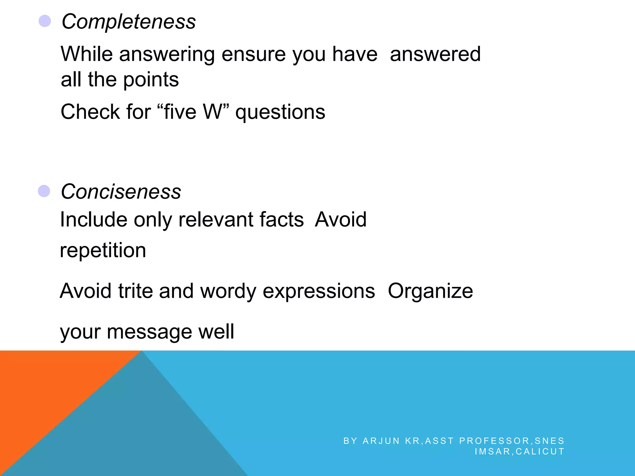 Business communication , Module 1 (MBA) | PPTX