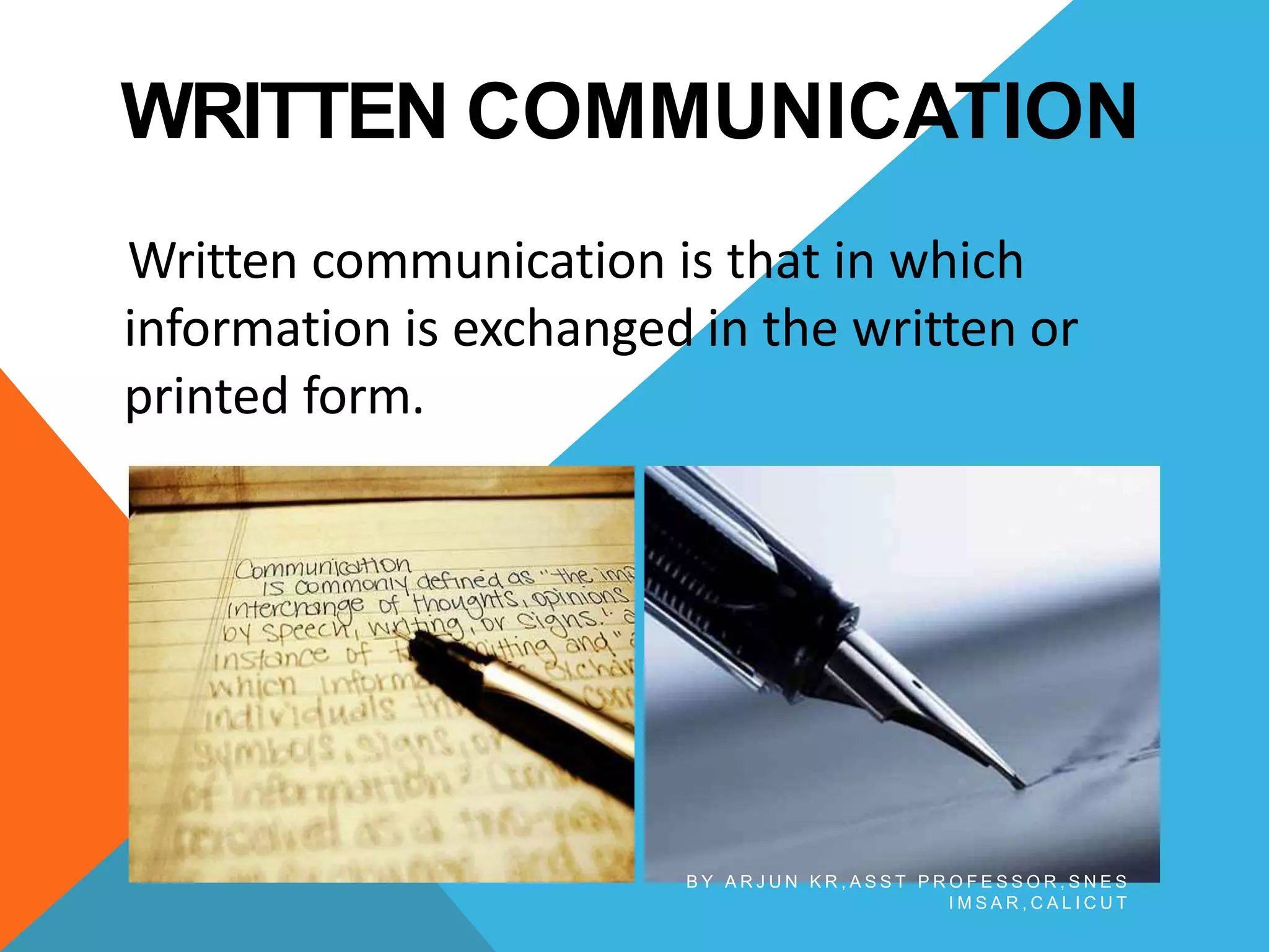 Business communication , Module 1 (MBA) | PPTX