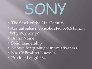 Presentation on SONY | PPTX