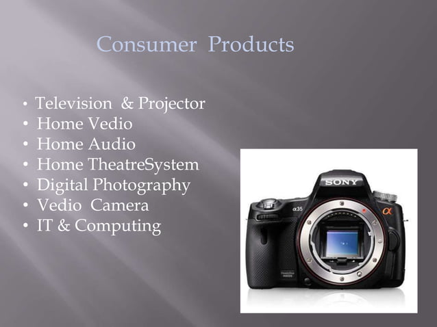 Presentation on SONY | PPTX | Consumer Electronics | Technology & Computing