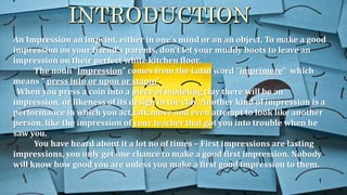 Do's And Dont's Of Impression | PPTX