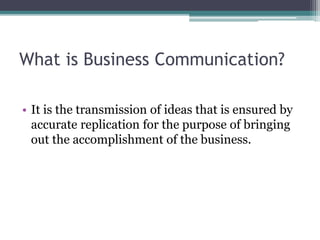 Business Communication | PPT
